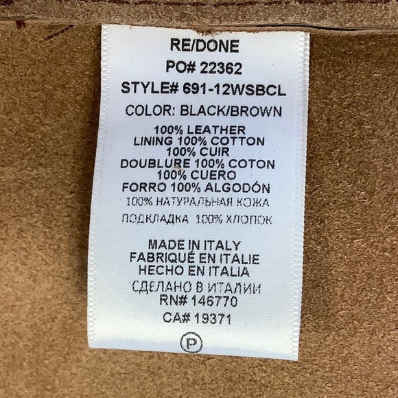 Re/Done | Pants & Jumpsuits | New Redone Size 27 2 Tone Leather Pants ...